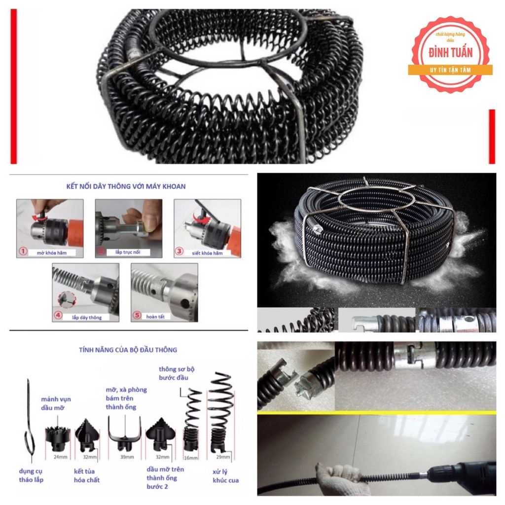 XO Spring Drain Unclogging Wire 16 - Used with Cordless Drill | Shopee ...