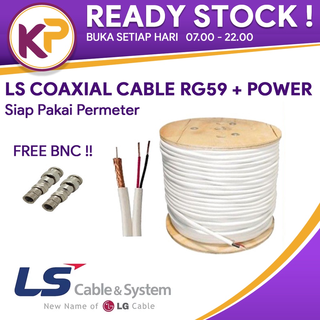 Ls Coaxial RG59+Power Coaxial Cable RG59+Power Original LG LS | Shopee ...
