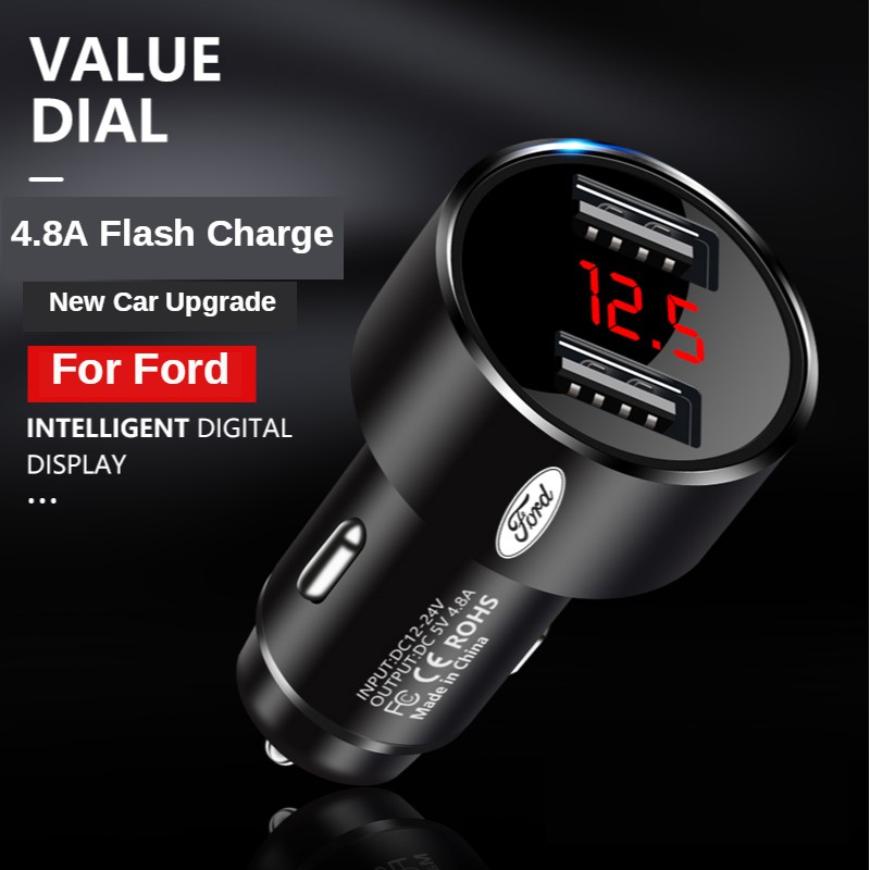 Ford Car USB Charger 4.8A MINI Fast Charging For Ranger/Ecosport/Fiesta ...