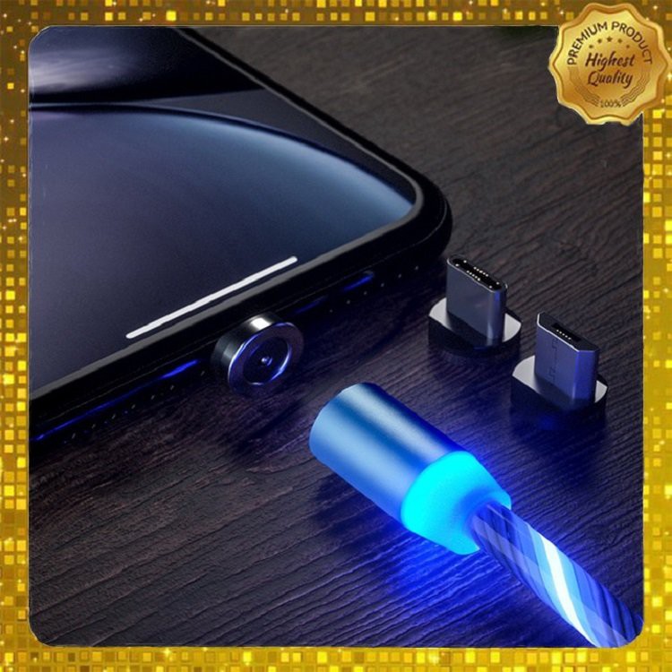 Standard charging cable with glowing connection and Lighning magnet ...