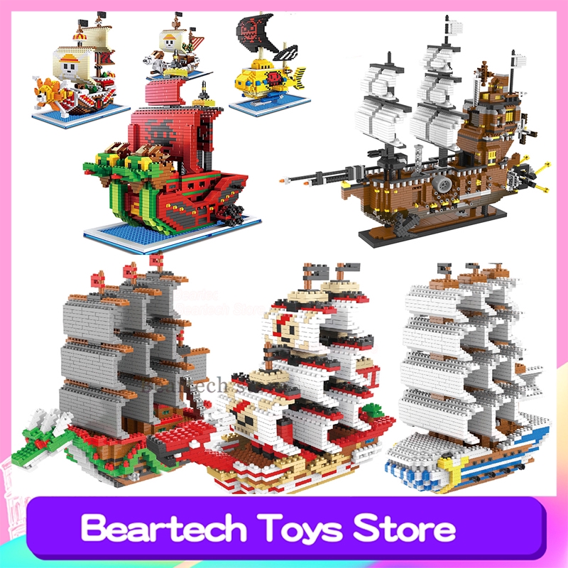 Mini Incompatible One Pieces Thousandsunny Boat Building Micro Blocks