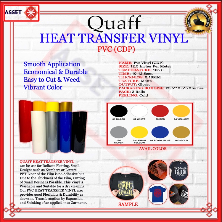 QUAFF RUBBERIZED VINYL PER ROLL 12INCHES (25 METERS) | Shopee Philippines