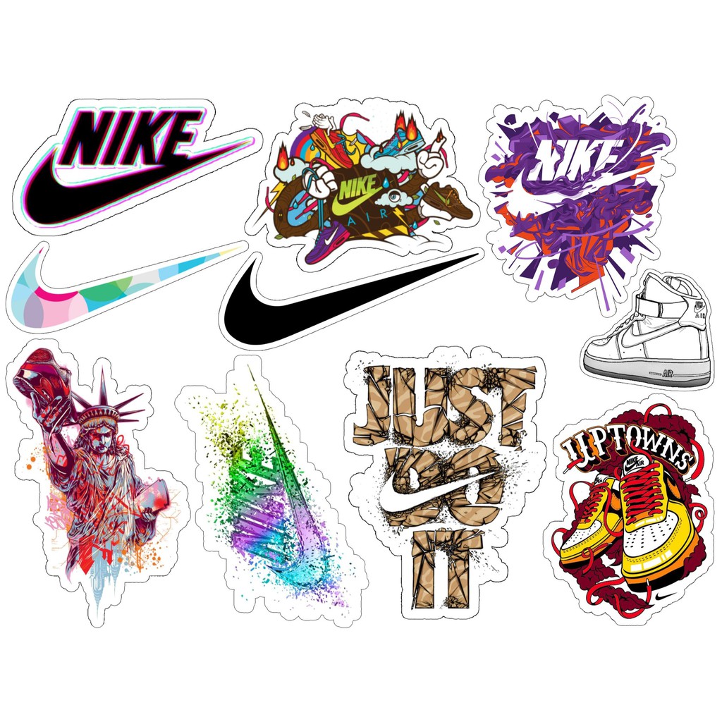Swoosh Ver. 2 Logos Vinyl Sticker Pack (Vintage Stickers for Phones ...