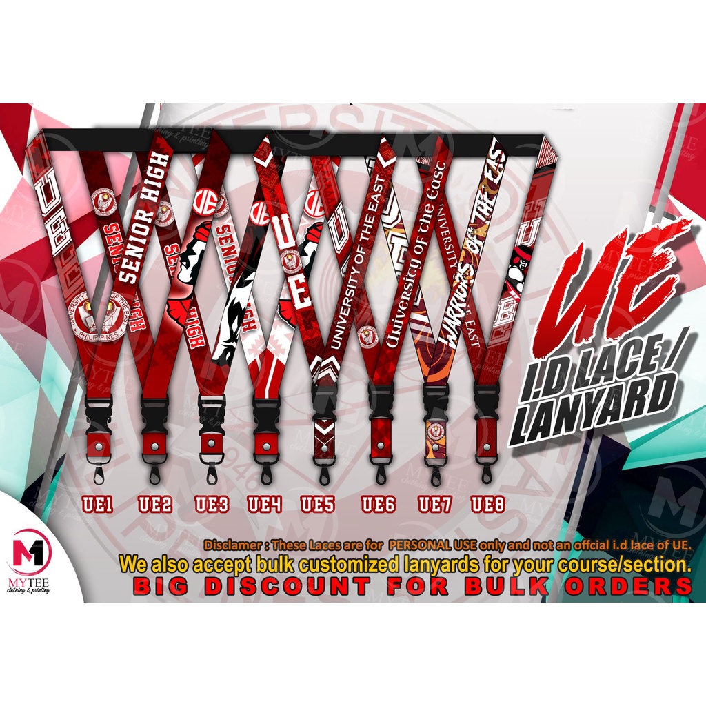 MYTEE Clothing and Printing | UNIVERSITY OF THE EAST ID Lanyard | 1inch | Shopee Philippines