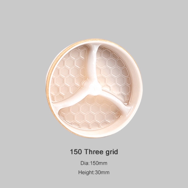 10pcs Kraft Bowl double layer separator 500ml 750ml 1000ml Kraft bowl 1/2/3 divider (only ...