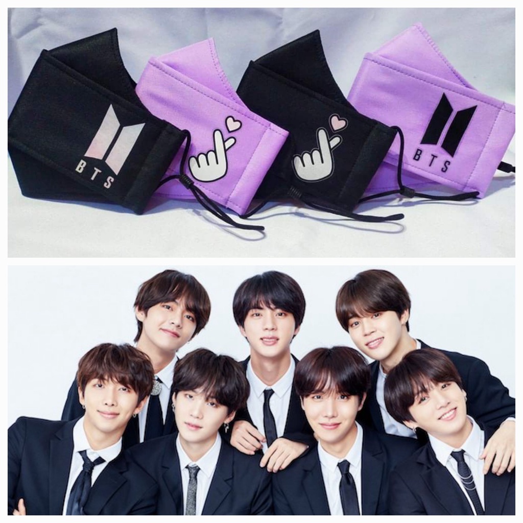 BTS/BT21 3D Face Mask | Washable 3ply | Water Resistant Fabric ...