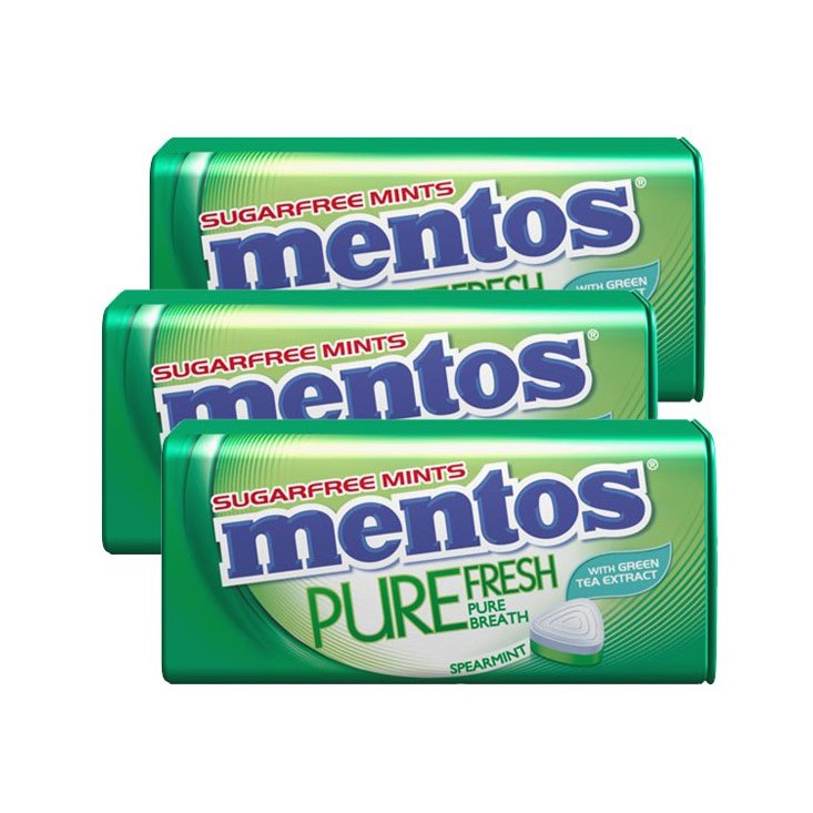 Mentos Pure Fresh Spearmint Tin Pack of 3 tins | Shopee Philippines