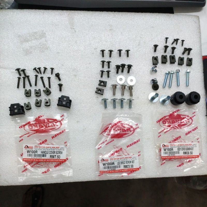 Screw body full set cover set skru honda wave100r wave 100r w100r ...