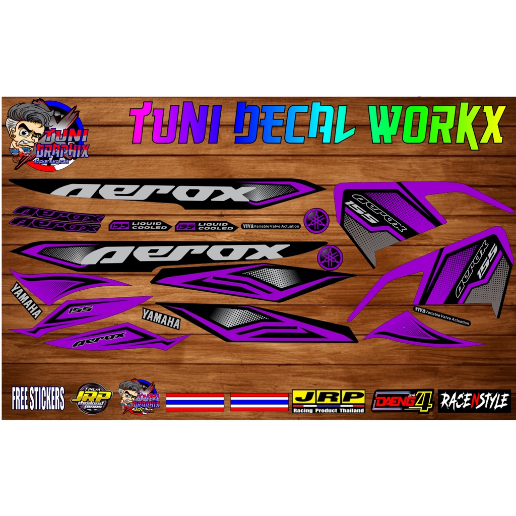 Yamaha Aerox V1 Customized Stock Decals (10 COLORS) w/freebies | Shopee ...