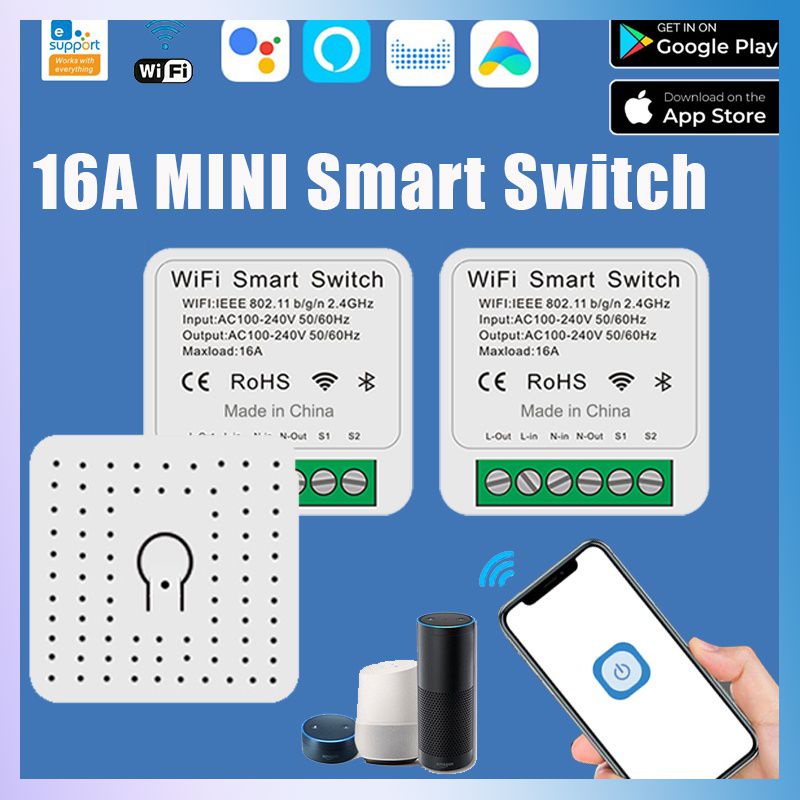 [COD] 16a Mini Diy Smart Wifi Switch Ewelink App Supports 2 Way Smart Home Lights Wireless Timer ...