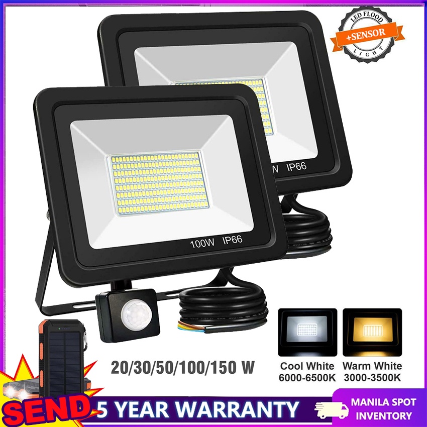 LED Flood Light PIR Motion Sensor 10W 20W 30W 50W 100W Outdoor Waterproof Floodlight 220V ...
