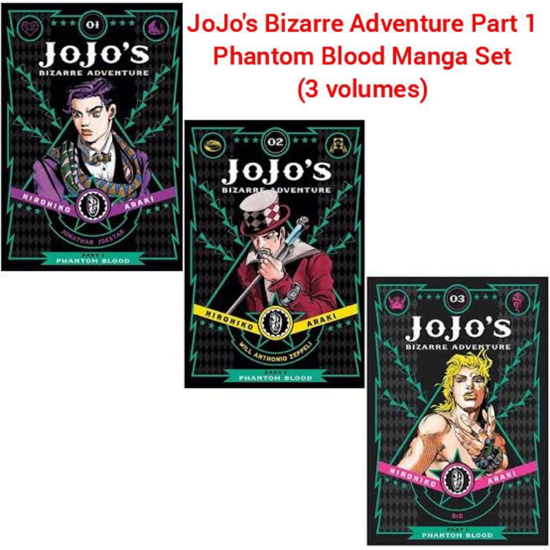 JoJo's Bizarre Adventure Part 1 Phantom Blood Manga Set (3 volumes ...