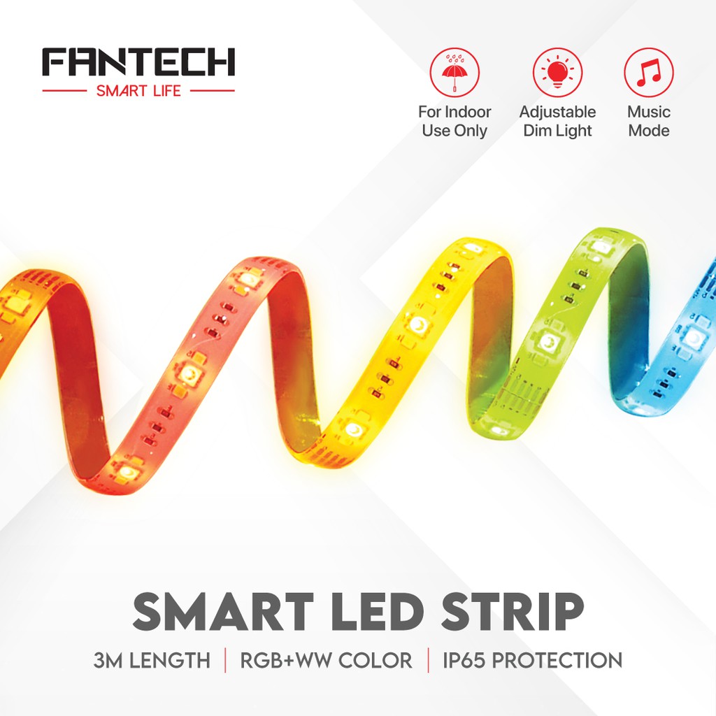 Fantech SLS0103 Smart LED Strip Light RGB Lightings with Voice App ...