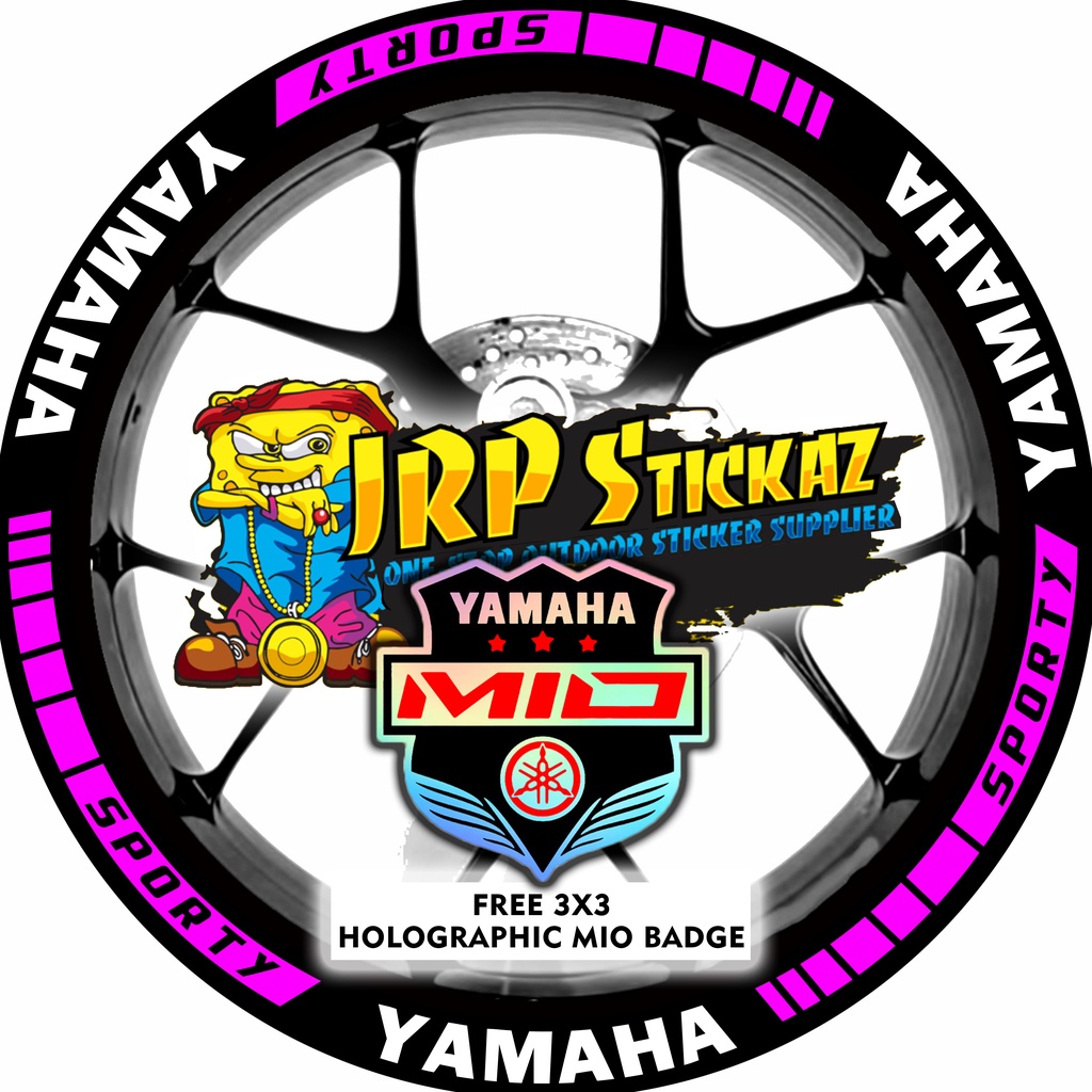 Mio Sporty Mags Sticker Set | Front and Rear Wheel Set with free Mio ...