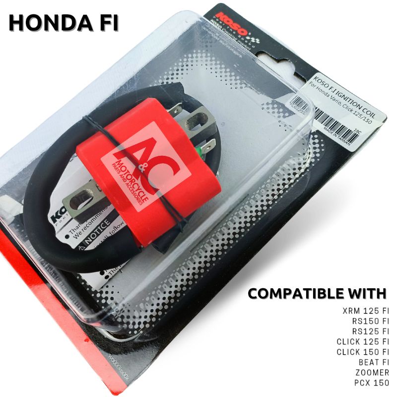 Koso Racing Ignition Coil Click 125/150 Fi, Xrm 125 Fi, RS150 Fi, RS ...