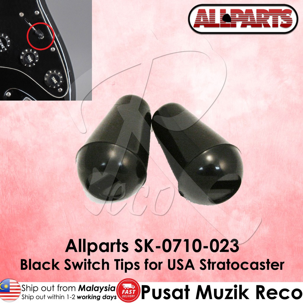 Allparts SK-0710-023 Black USA Switch Tips for Stratocaster Electric ...