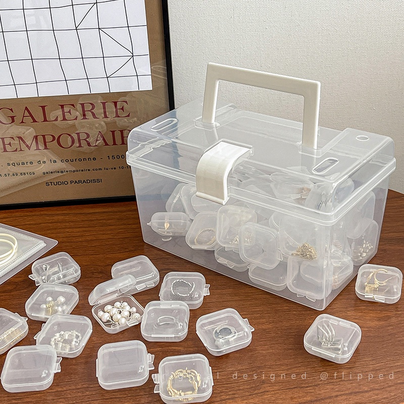 Transparent Mini Storage Box Jewelry Accessories Storage Organizer Case ...