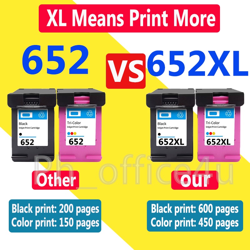 HP 652 ink HP 652 ink HP652XL ink cartridge for HP 1115 3790 3635 5075 ...