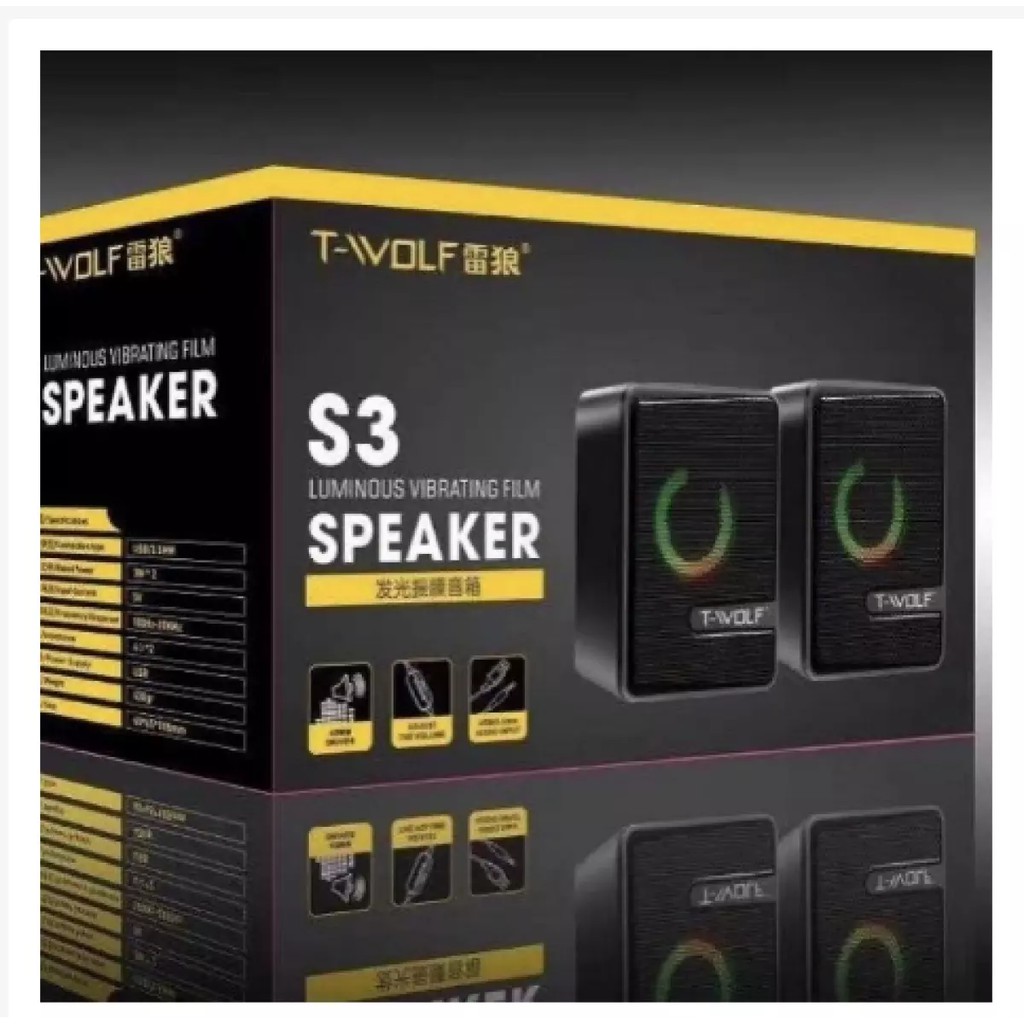 Most Shop T-Wolf S3 RGB Speaker with Diaphragm Creative Desktop ...