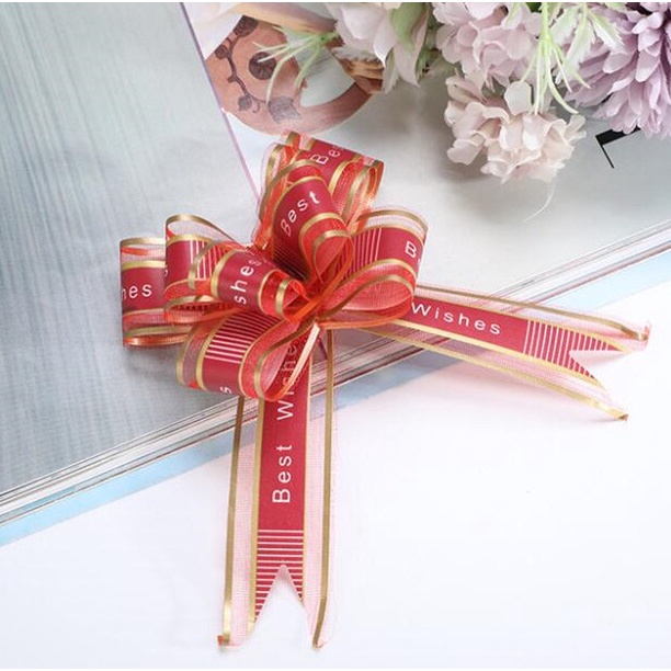 Silk Pull Flower Ribbon ~ Tarik Ribbon Gift Birthday Wedding Festival ...