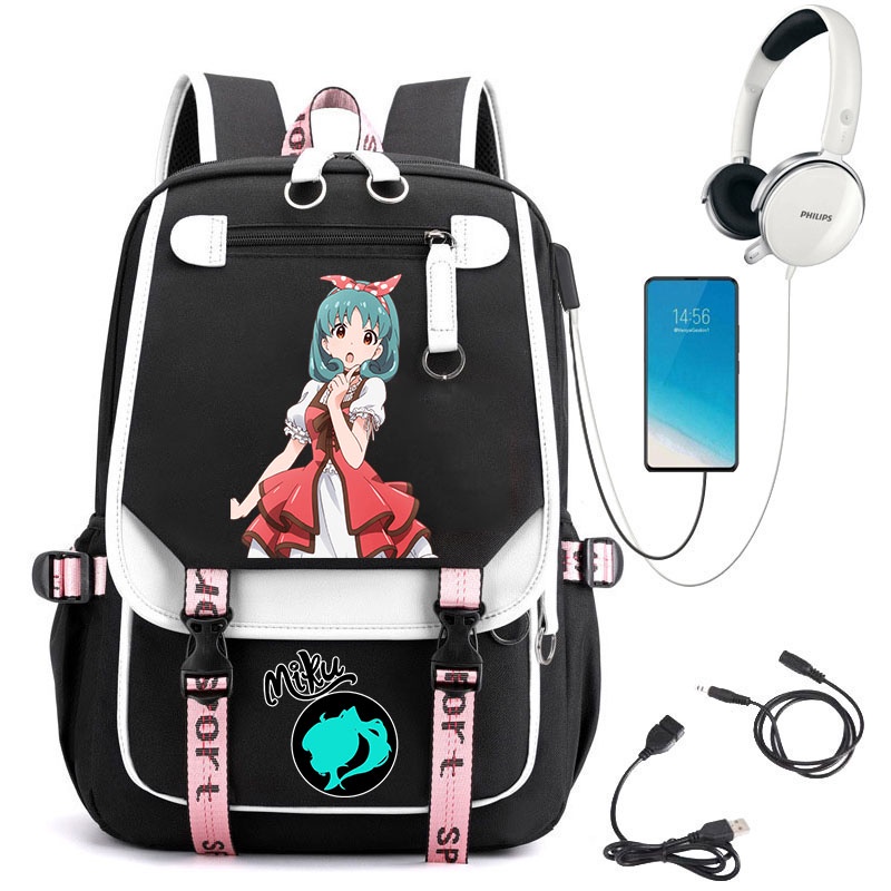 Student Backpack Travel Bag Laptop Bagpack for Men Hatsune Miku ...