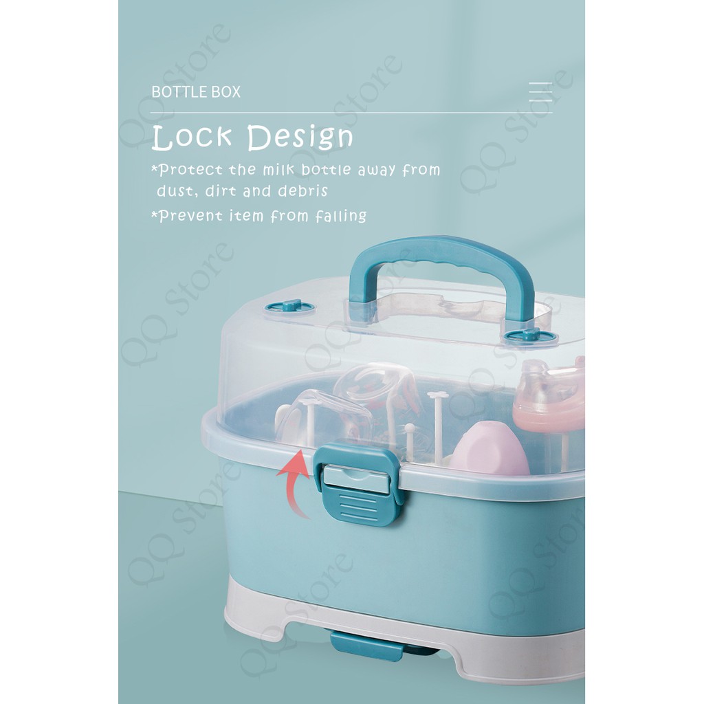 Multipurpose large Portable storage milk bottle baby Box With Lid ...