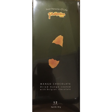 Cebu Mango Chocolate Dried mango coated with Belgian chocolate 90g ...