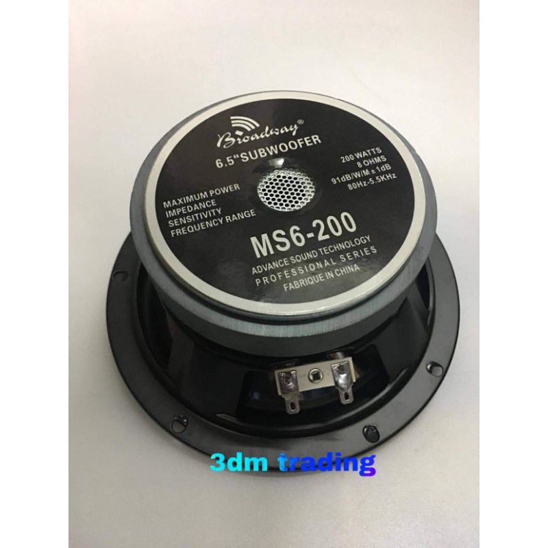 BROADWAY 6.5 SUBWOOFER SPEAKER MS6-100/MS6-200 | Shopee Philippines