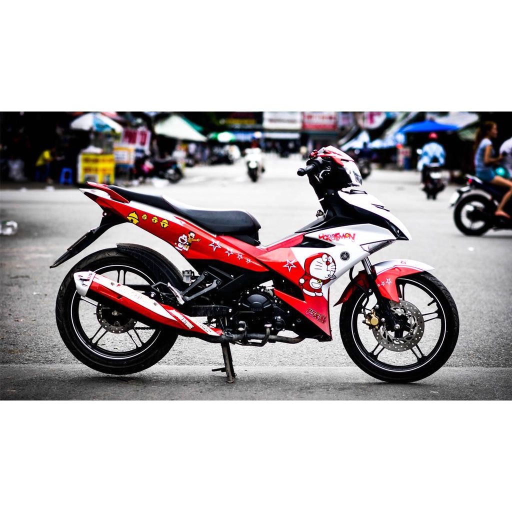 Exciter 150 doraemon red and white stamp, exciter 150 stamp, exciter ...