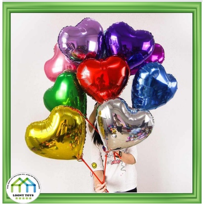 COD BIRTHDAY/PARTY/VALENTINES MINI HEART FOIL BALLOONS 25cm | Shopee ...