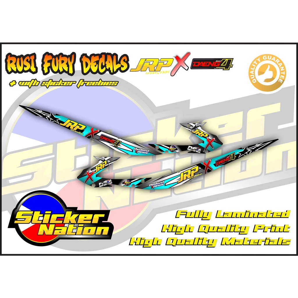 Rusi Fury Type JRP Decals Sticker Thailand + Freebies | Shopee Philippines
