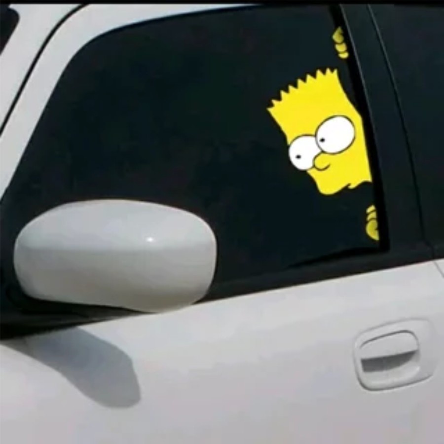 SIMSON CAR STICKER NGINTIP COLOR CUTTING COOL CUTE SIMPSON PEEKING CAR ...