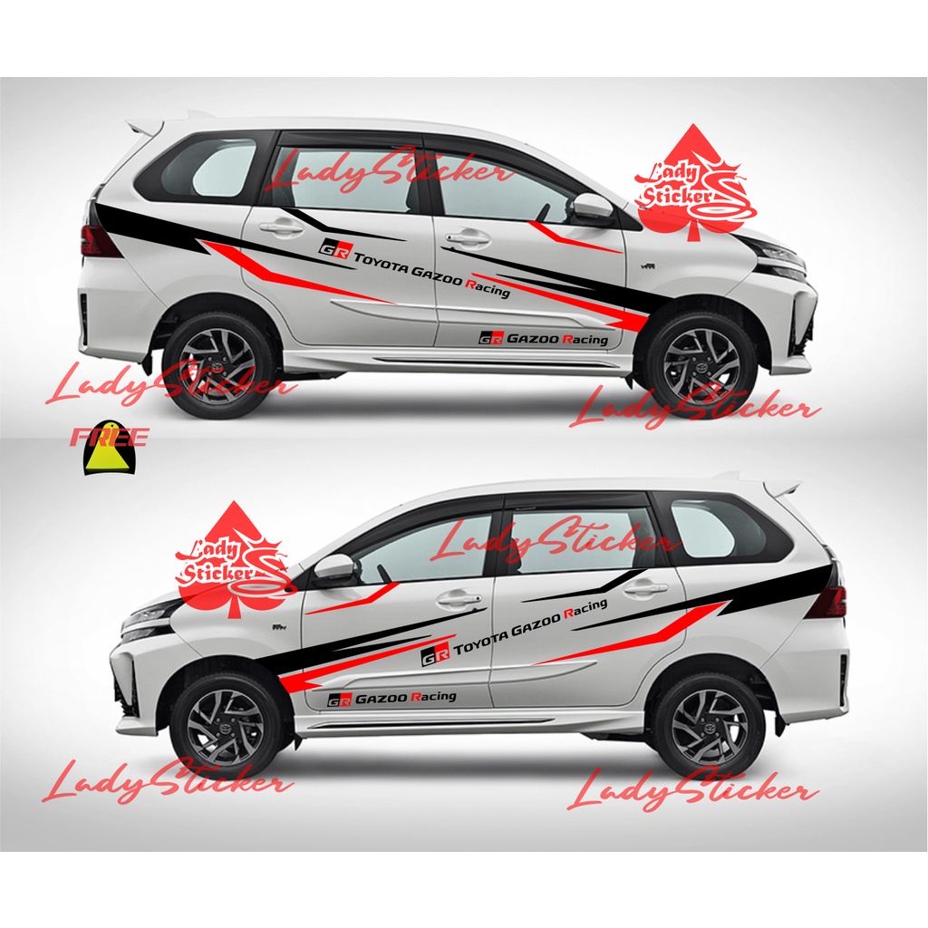 Toyota AVANZA STICKER TOYOTA AVANZA VELOZ RUSH FORTUNER AGYA RAIZE GAZO ...
