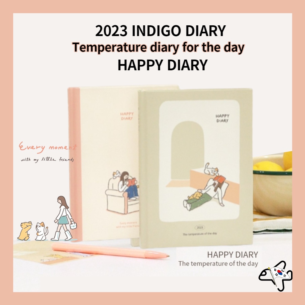 Indigo 2023 Indigo Diary /Temperature diary for the day / Happy diary/Indigo 2023 Planner/2023 ...
