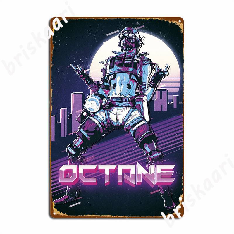2024 Apex Legends Octane 80s Retro Metal Plaque Poster Cinema Living ...