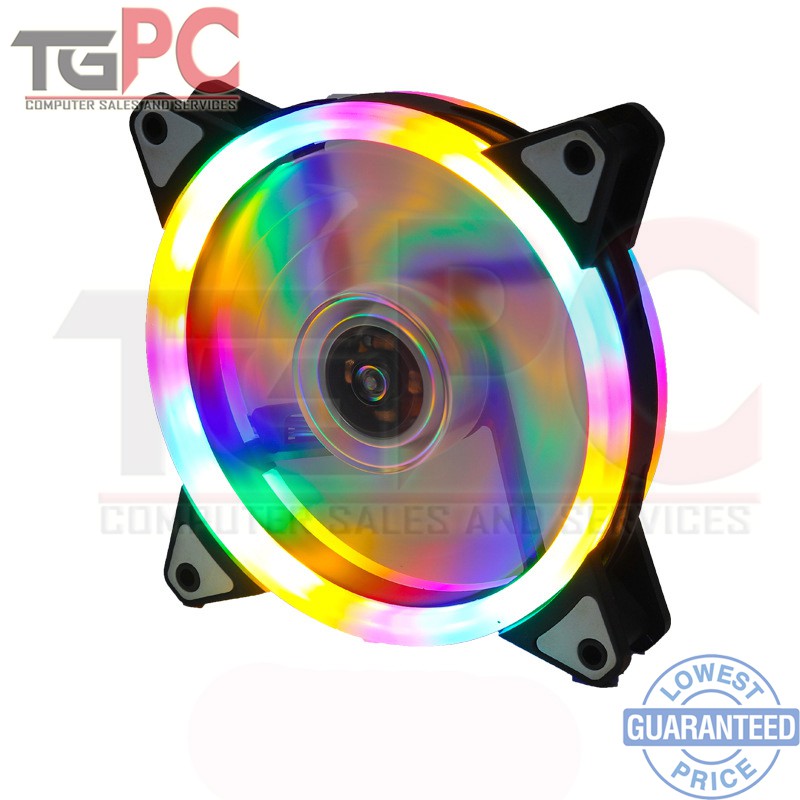 Gstorm Rainbow RGB Dual Ring Led Fan 7 Color Case Cooling Fan 120mm ...