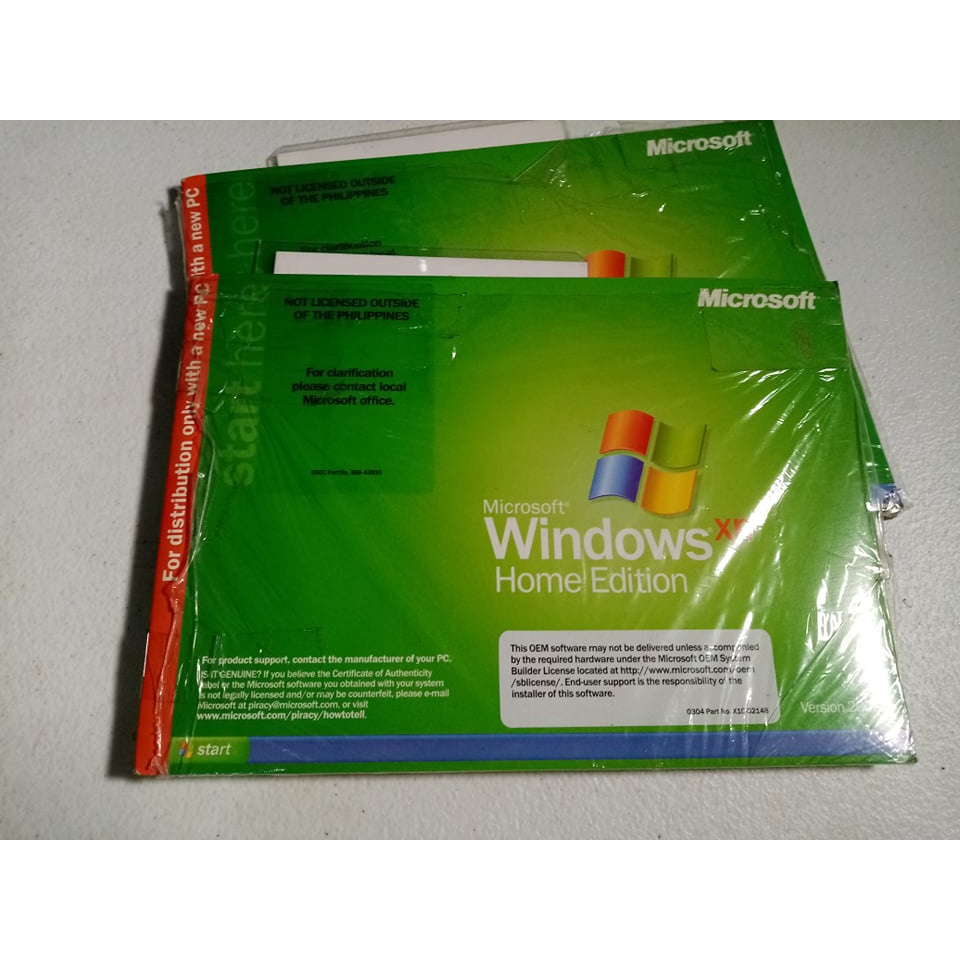 Original Microsoft Windows XP Limited Phil Version Home Edition ...