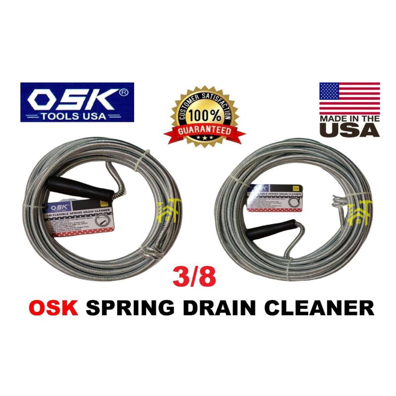 OSK FLEXIBLE SPRING DRAIN CLEANER 3/8 SEWER ROD PANTANGGAL BARA ...