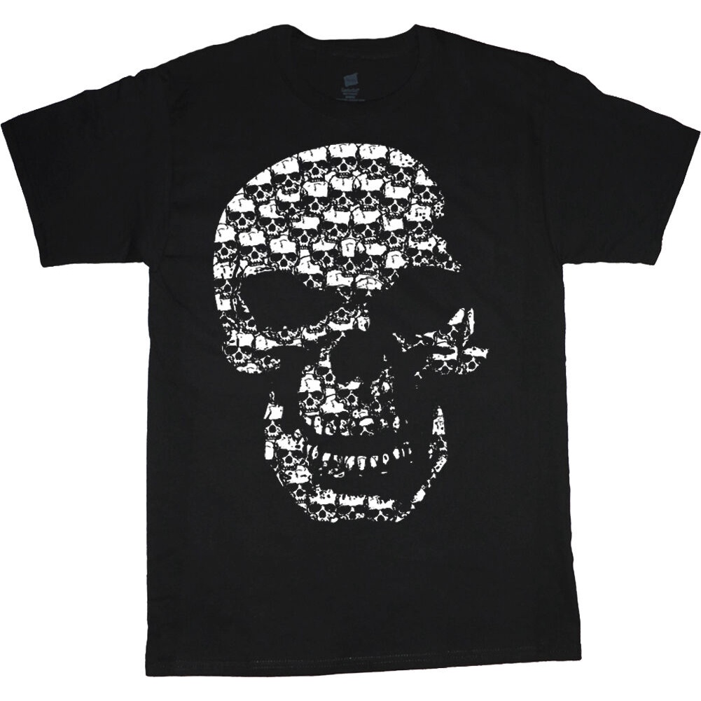 Skull Of Skulls Design Biker Decal Shirt Heavy Metal Rock T-Shirt For ...