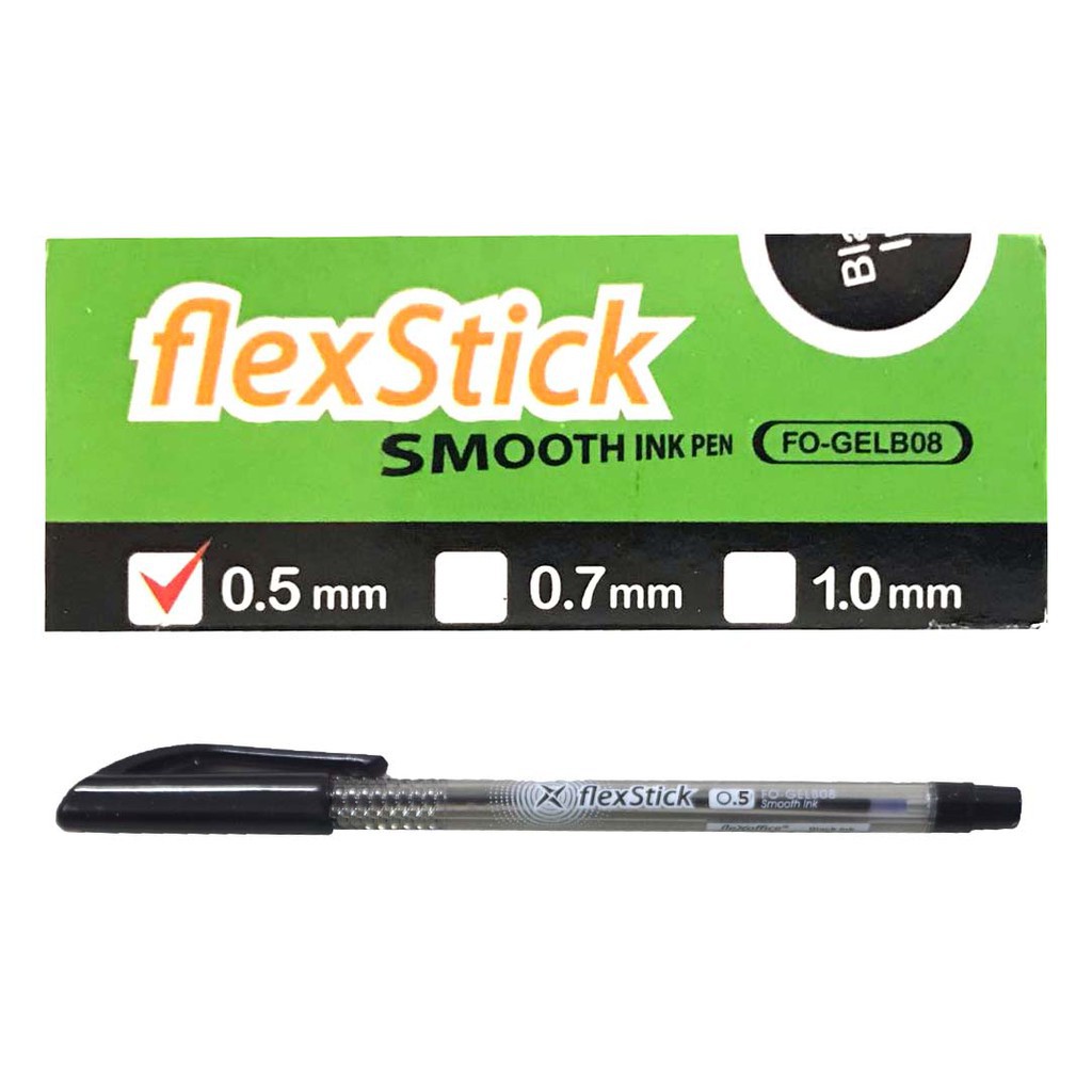 BALLPEN FLEXSTICK SMOOTH INK PEN - 0.5 mm tip (12 PCS - 1 PACK ...