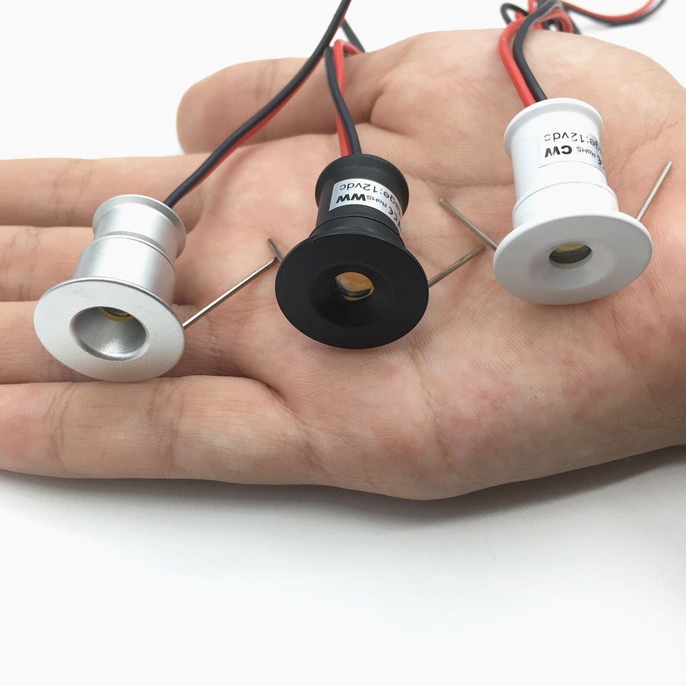 LY Small Spot Light 1W Mini LED Spotlight 12V Dimmable 15mm Cutout Recessed Downlight IP65 ...