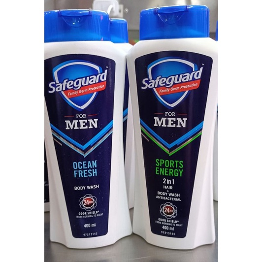 SAFE GUARD FOR MEN 2 in 1 HAIR+BODY WASH (400ML) | Shopee Philippines