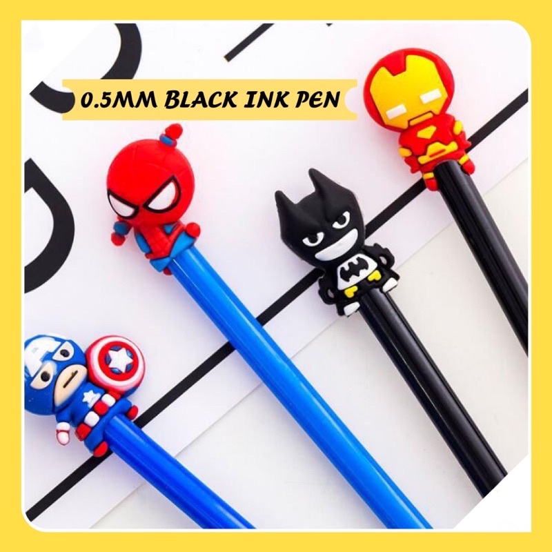 Korean Fashion Cute 0.5mm Super Hero Spiderman Captain America Iron Man ...