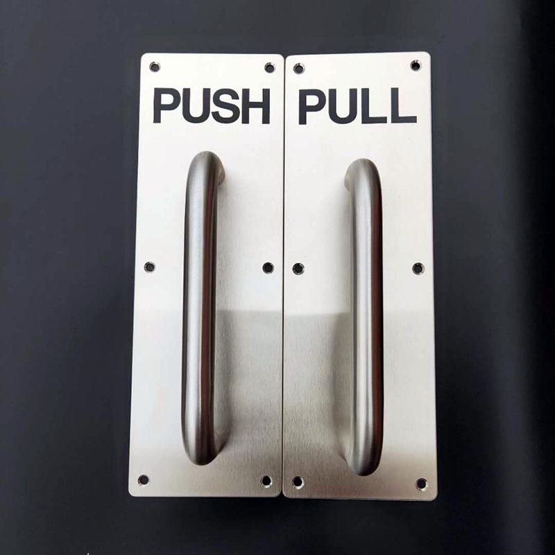 10x30cm Stainess Steel Door Handle,Pull and Push Plate Commercial Door ...