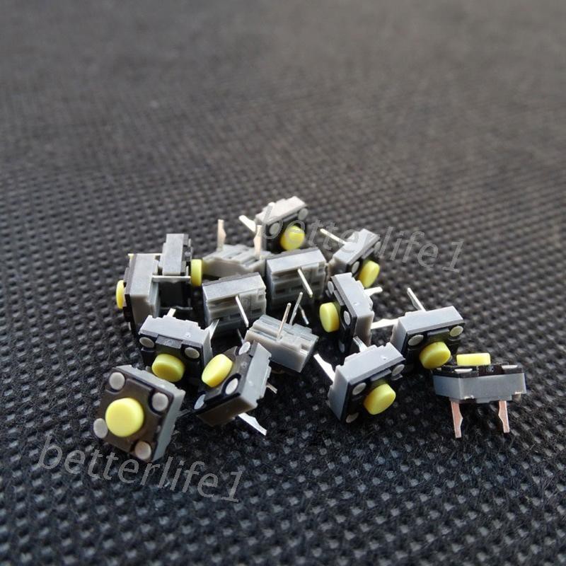 2pcs Micro Switch 6*6*4.3 mm Square Silent Switch Button Mouse DIP ...