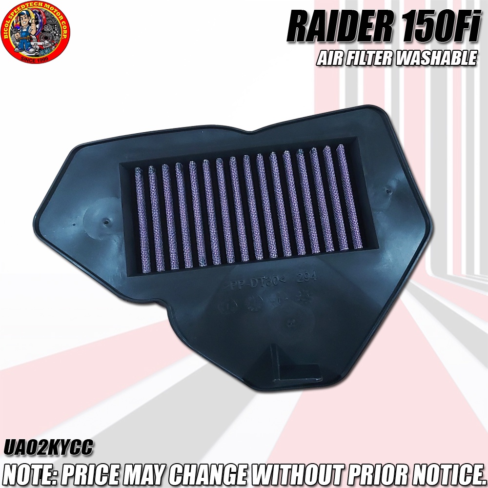 RAIDER 150Fi AIR FILTER WASHABLE (UA02KYCC) | Shopee Philippines