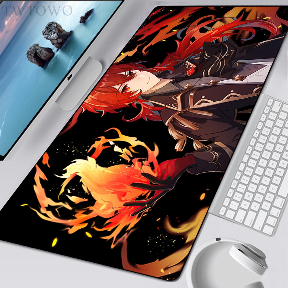 Mousepad Custom New keyboard pad MousePads Genshin Impact Kaeya Diluc ...