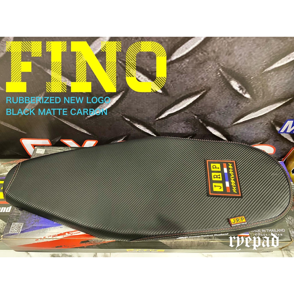 JRP RUBBERIZE NEW LOGO, FLAT SEAT, BLACK MATTE CARBON - YAMAHA FINO ...