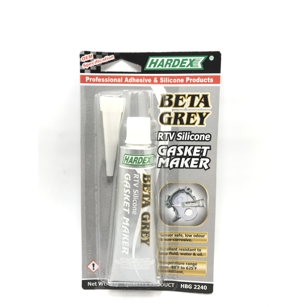 Hardex Beta Grey (Gray) RTV Silicone Gasket Maker 40g/ 85.2g | Shopee ...
