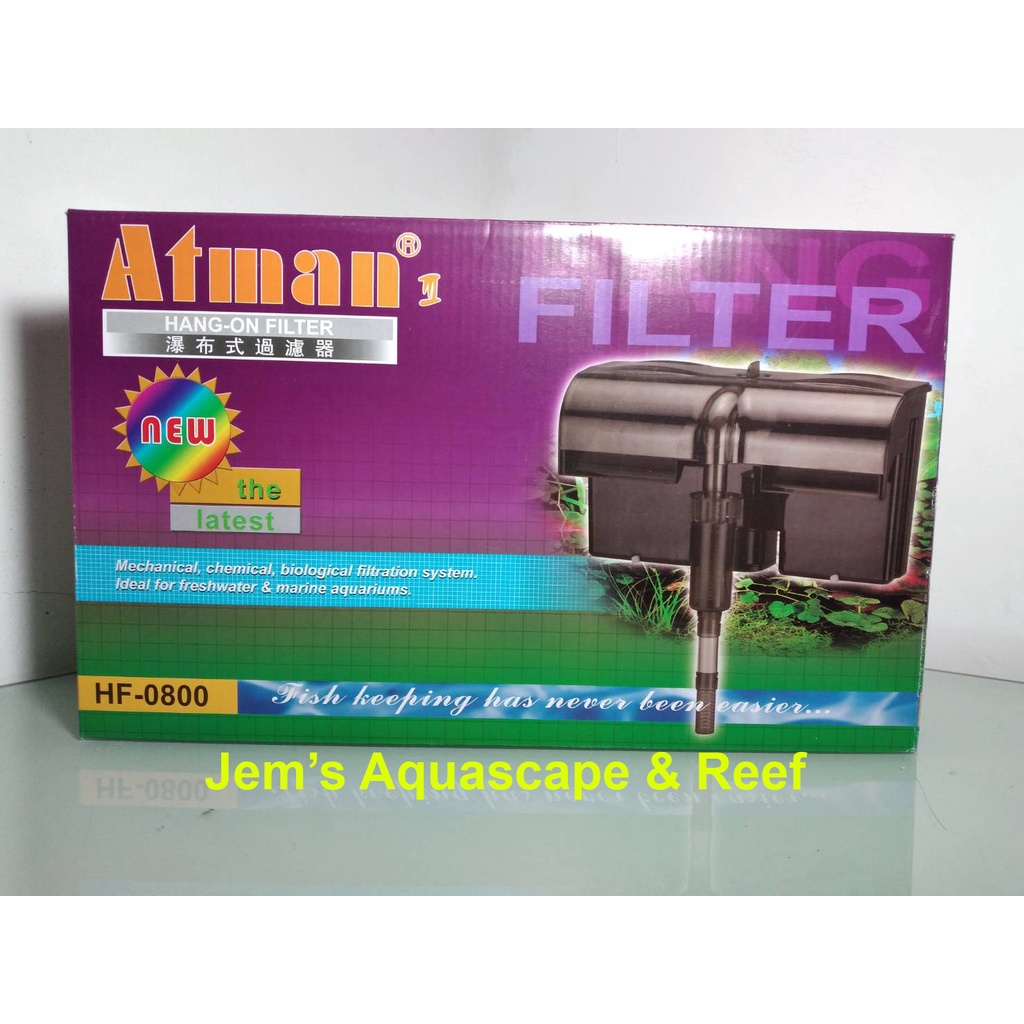 Aquarium Hanging Filter / ATMAN HF 800 HOB + Surface Skimmer (900L/H ...